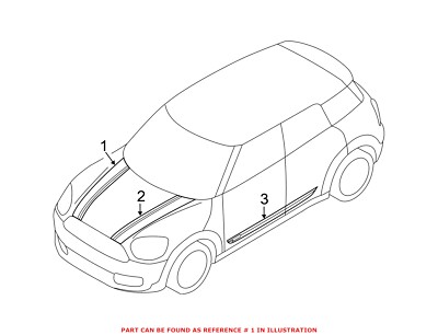 Genuine OEM Hood Decal for Mini 51147438492 | eBay