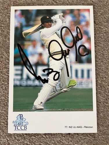 Rare Signed Classic Cricket Card - Inzamam-Ul-Haq - Pakistan - Card No ...