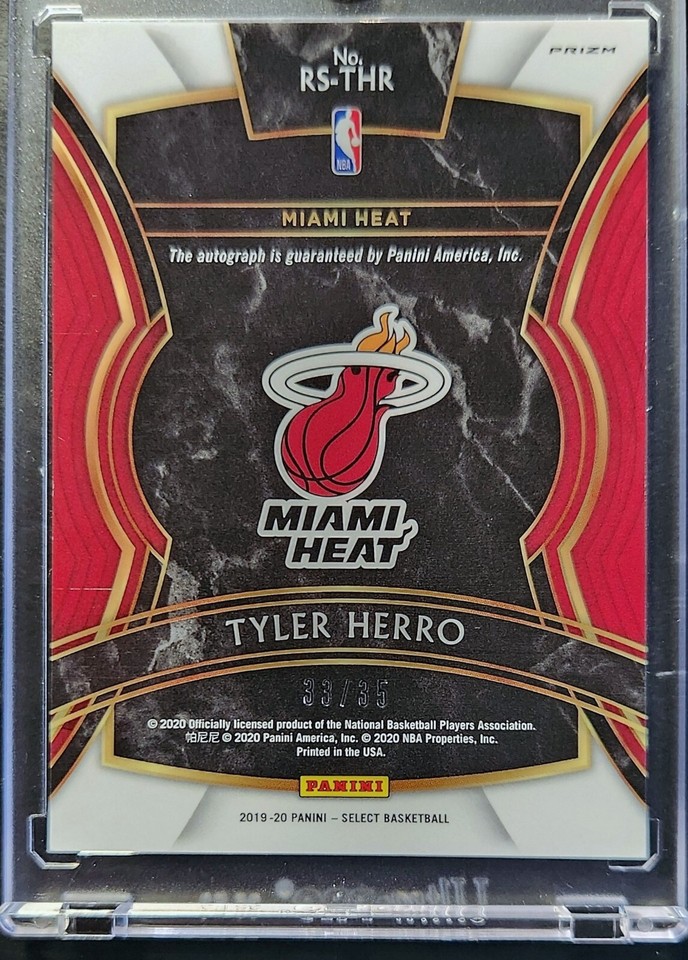 TYLER HERRO 2019-20 SELECT PRIZM ORANGE AUTO #33/35 ️MINT👍😀STEAL THIS ️ ...