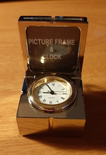 Classe Fine Collectible Timepieces Small Gift Box Clock W/Picture Frame ...