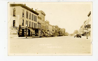 Main Street RPPC Princeton IL Rare Antique Photo—Signs Cars ca. 1910s ...