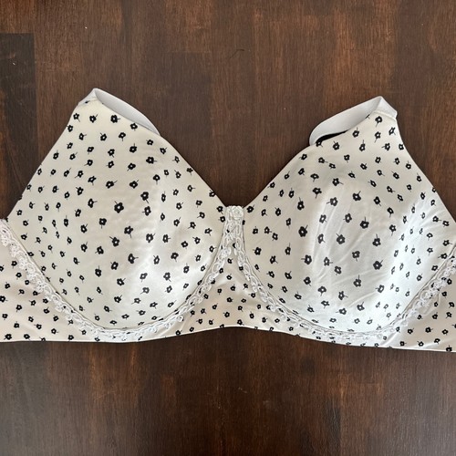 Catherines Full Coverage Smooth Bra Floral Design Lace Adjustable Plus ...