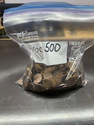 500 assorted wheat pennies for sale. Years between 1909-1958, multiple ...