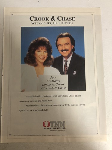 Crook & Chase Tv Show Print Ad Magazine Pinup Vintage TNN The Nashville ...