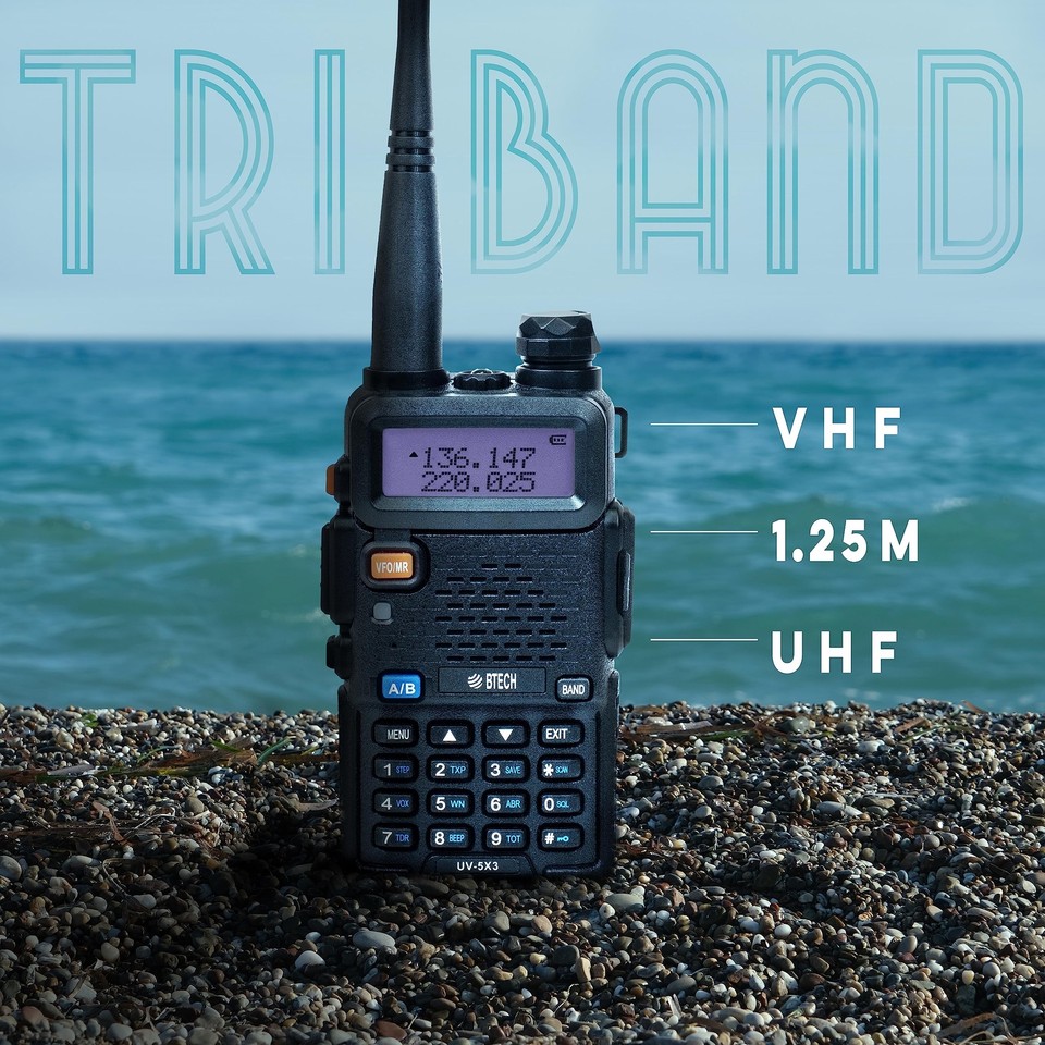 UV-5X3 Tri-Band Radio: High-Power Amateur Handheld with USB-C Charging ...
