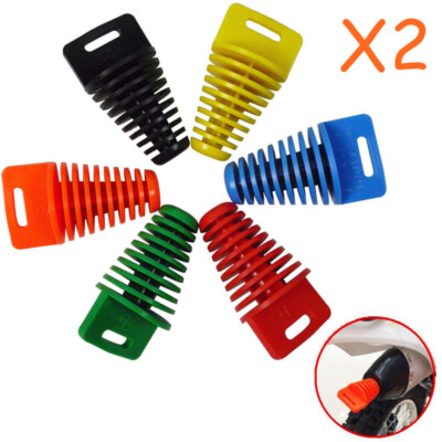 2 pcs Motorcycle Dirt Bike Wash Plug Silencer Muffler Exhaust Pipe 34mm ...