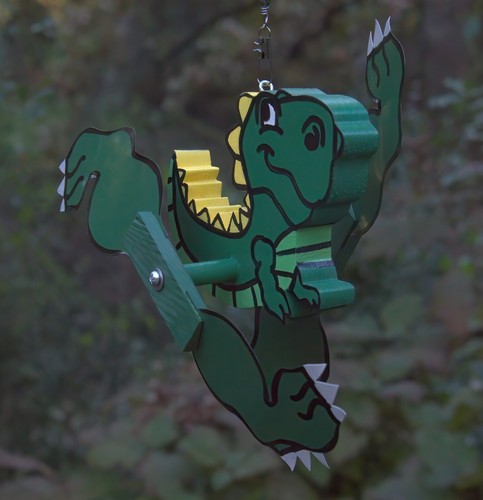 T Rex Mini Whirligigs Whirligig Windmill Yard Art Hand made of wood | eBay