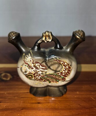 Vintage Rare Dragonware Salt & Pepper dispenser, both in one container ...