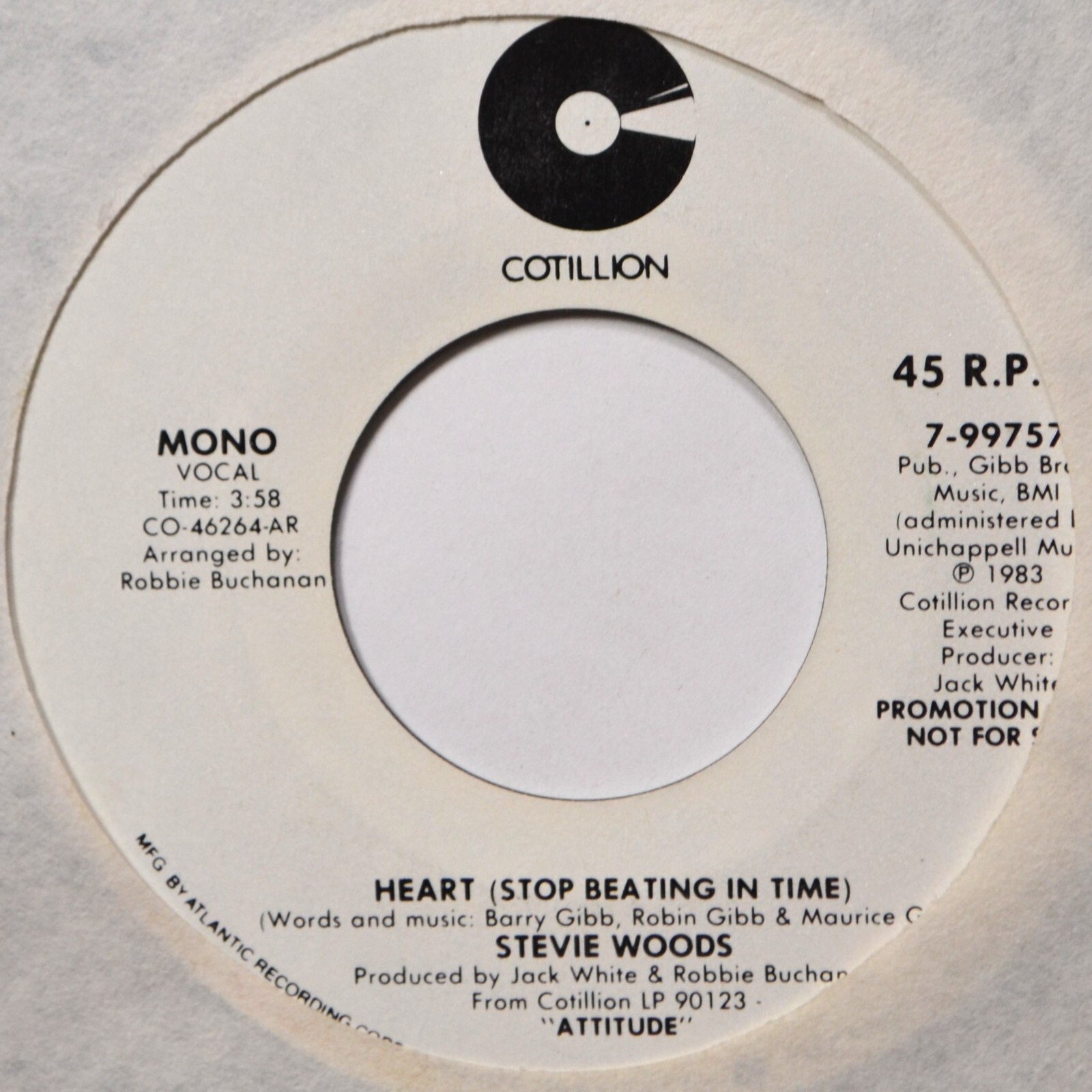 Stevie Woods Heart Stop Beating in Time EX+ DJ Promo R&B Soul 45 7 ...
