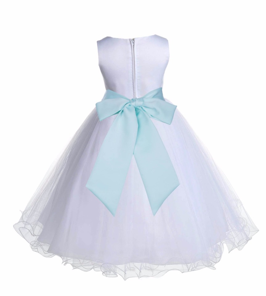 New Flower Girl Princess Dress Kid Party Pageant Wedding Bridesmaid ...