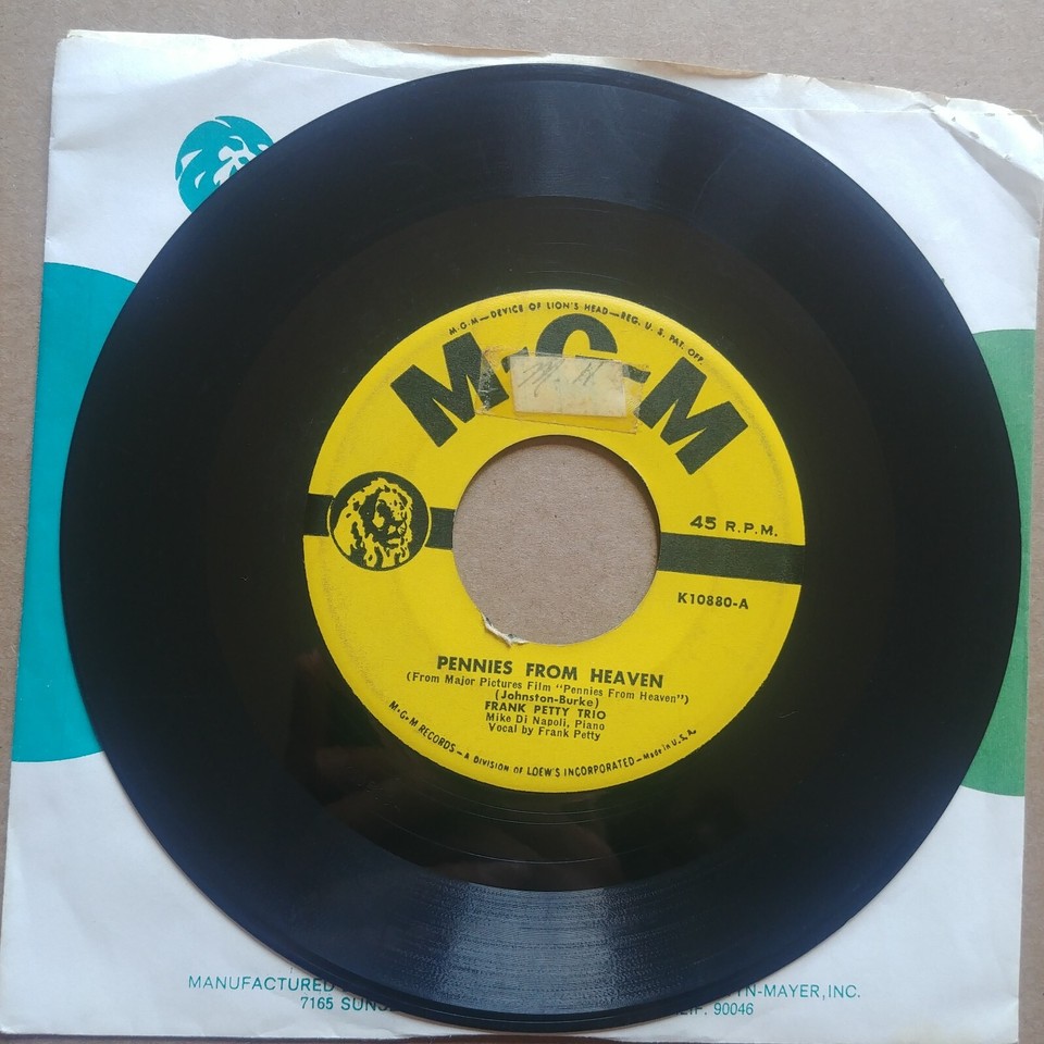 FRANK PETTY TRIO Coquette/Pennies From Heaven 45 7" POP Record Vinyl ...
