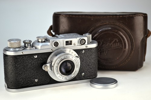 FULLY SERVICED! EXPORT USSR "ZORKI 1" RF camera + INDUSTAR-22 lens f3.5 ...