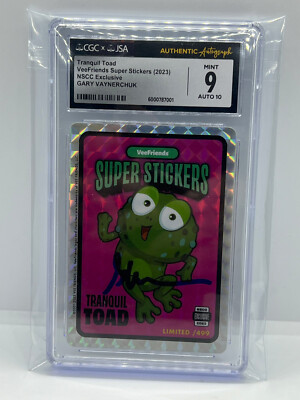 2023 Veefriends Super Stickers NSCC Tranquil Toad JSA CGC 9/10 AUTO | eBay