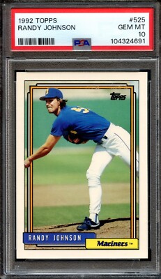 1992 Topps #525 Randy Johnson PSA 10 HOF Seattle Mariners 4691 | eBay