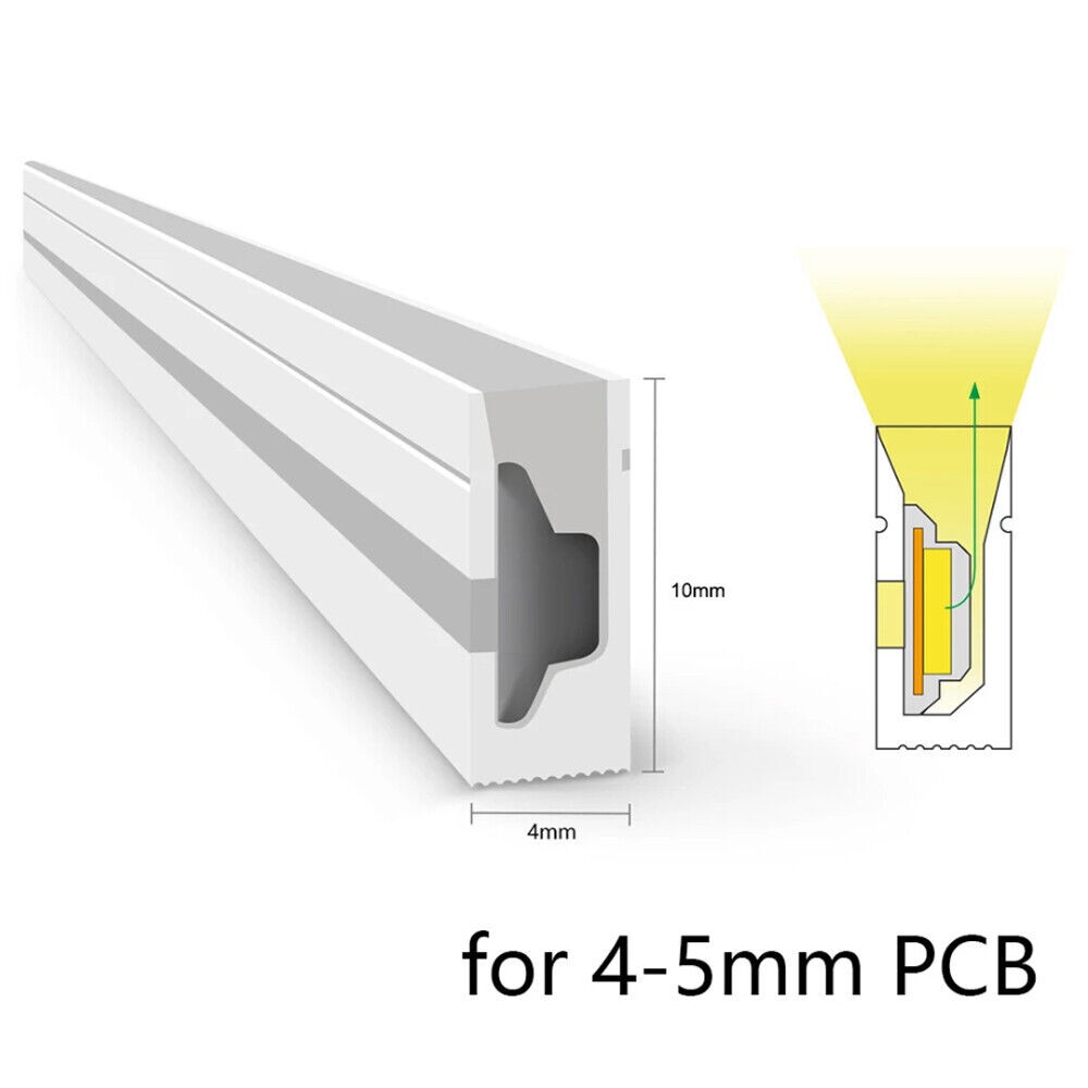 Silicone Neon Tube For LED Strip Diffuser 4mm 5mm Waterproof IP67 4 ...
