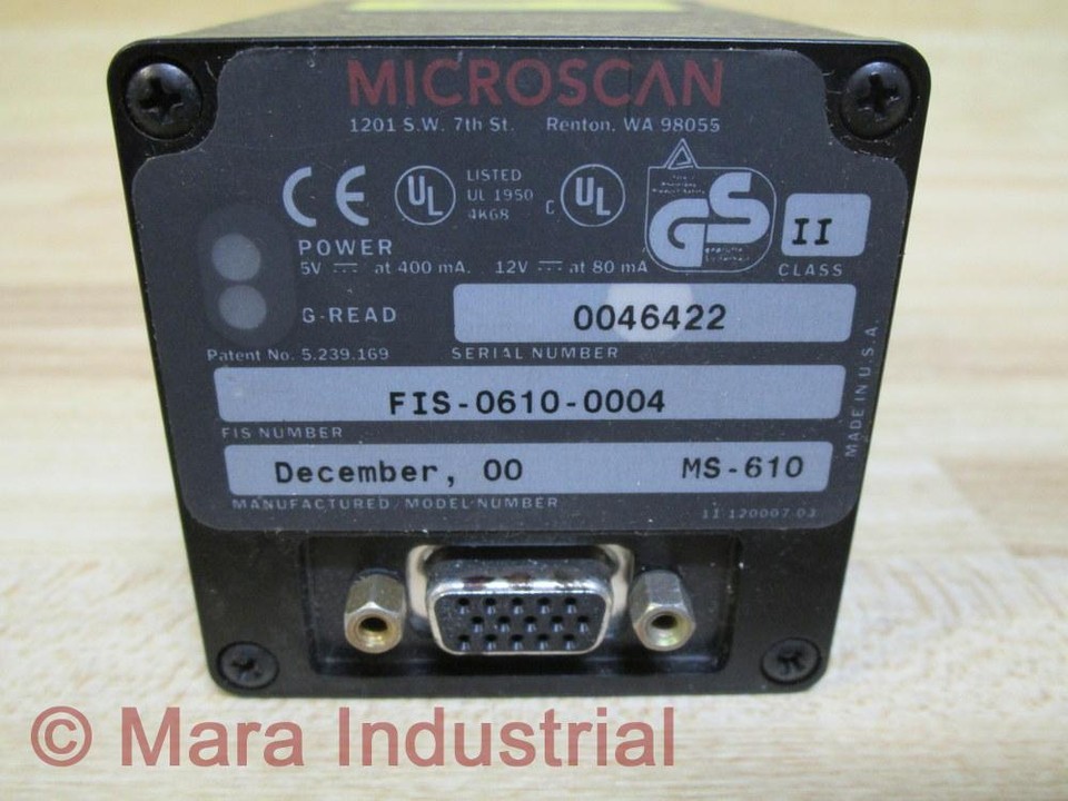 Microscan MS610 MS-610 Bar Code Scanner | eBay