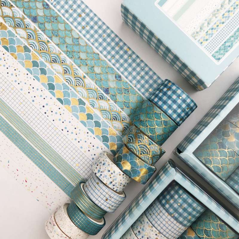 2PC 10 Pack Bronzing Paper Adhesive Tape Combination DIY Journal Tape ...