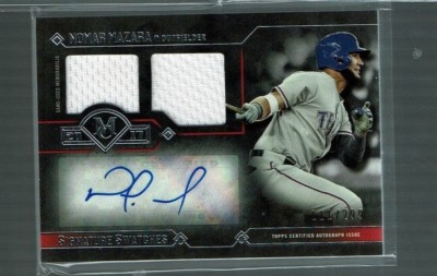 2017 Nomar Mazara Topps Museum Collection Signature Swatches AUTO AU TX ...