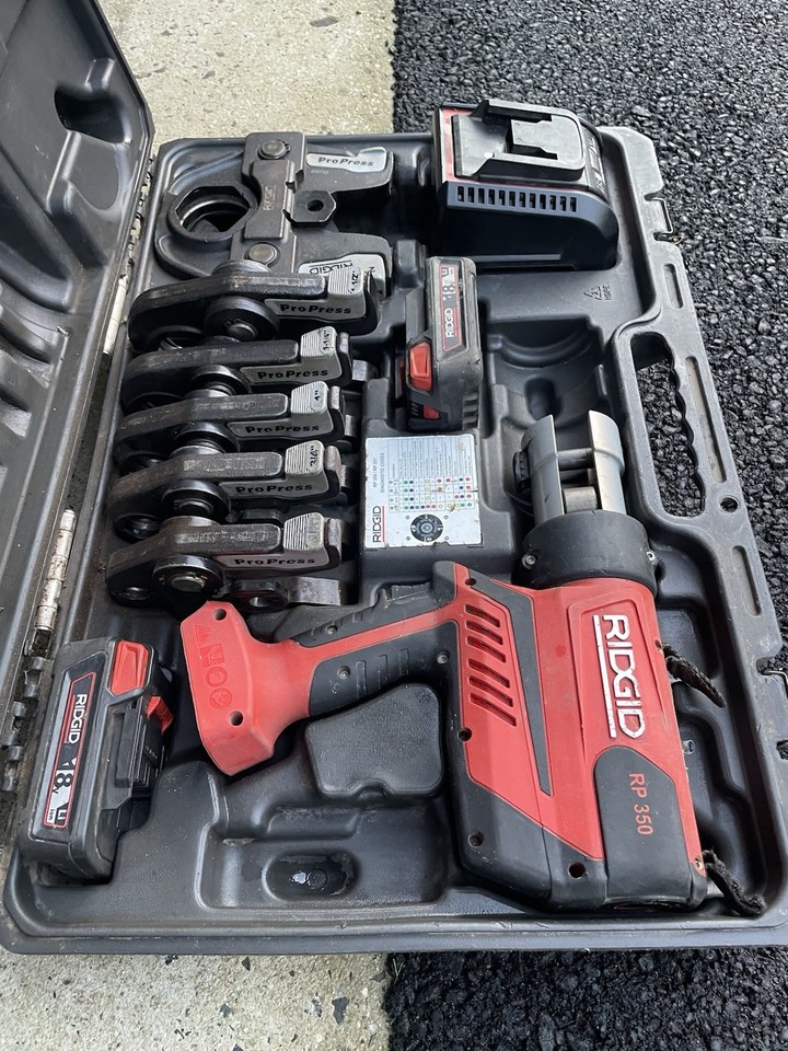 RIDGID RP350 PROPRESS PRESS PRESSING TOOL CRIMPER 1/2" TO 2" Complete ...
