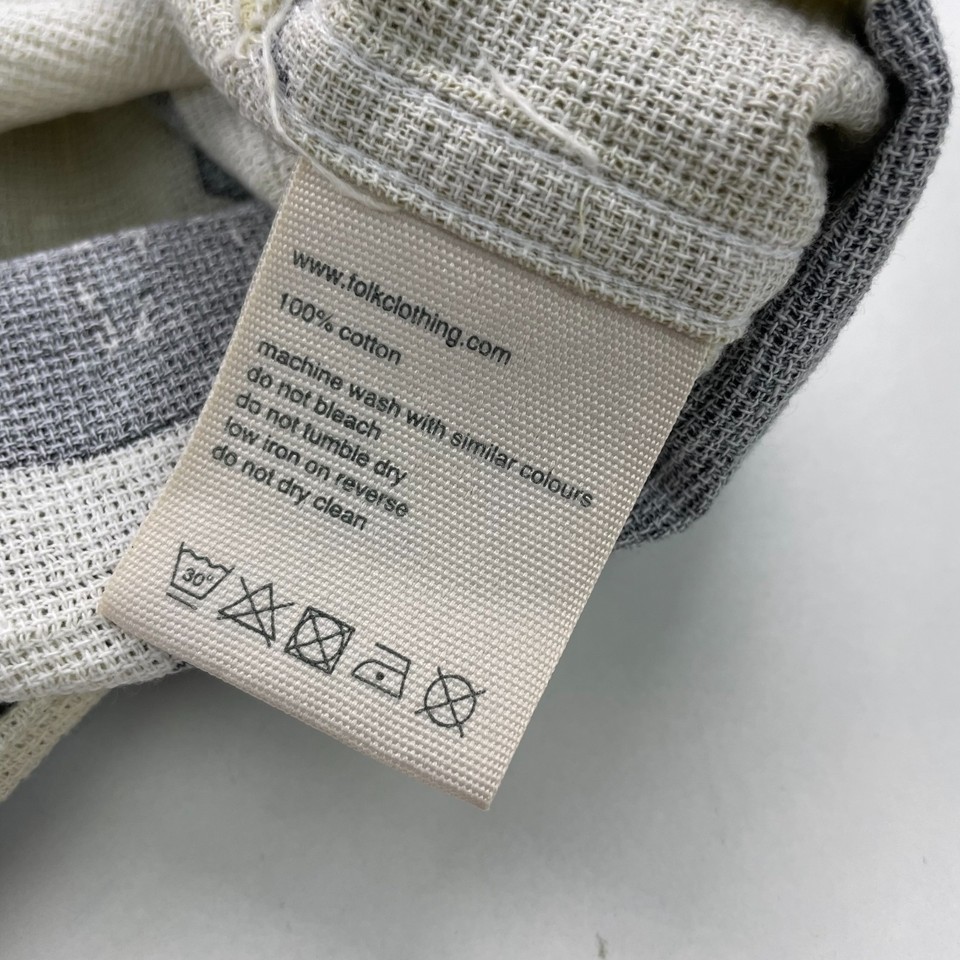 Folk GABE Shirt Men's Small Abstract Print Short Sleeve Camp Collar ...