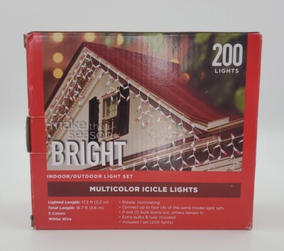Walgreen's Multi Colored Icicle Lights 200 Lights String Wedding ...