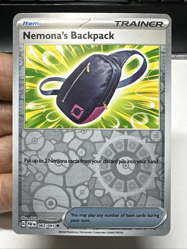 Nemona’s Backpack 083/091 RH Reverse Holo - LP - NM - Pokemon TCG Card ...