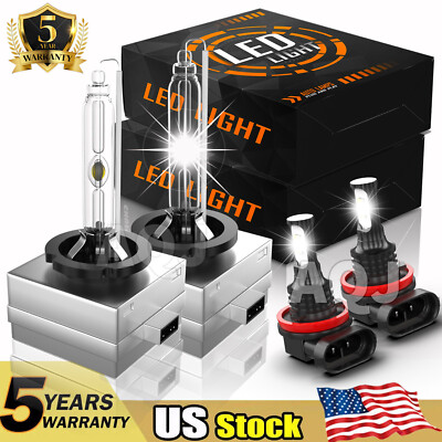 For Ford Flex 2009-2018 -D3S + H11 HID Xenon Headlight LED Kit de luz ...