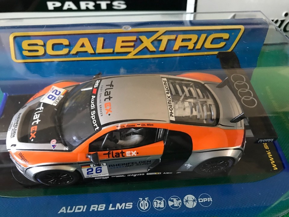 SCALEXTRIC 1/32 SLOT CAR C3060 AUDI R8 LMS TEAM PHOENIX RACING #26 B495 ...