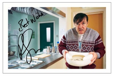 RICKY GERVAIS SIGNED PHOTO PRINT AUTOGRAPH DEREK | eBay UK