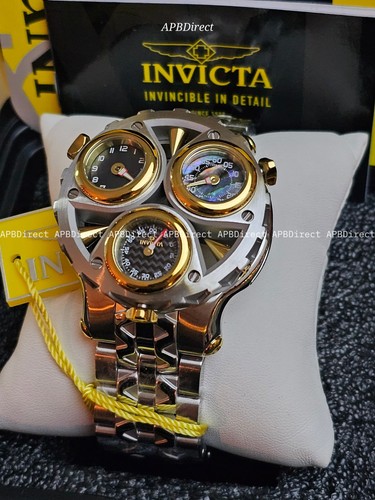 Invicta CERBERUS - Abalone MOP & Glass Fiber Dials Tri 3 Movements mens ...