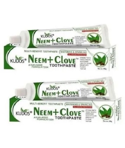 Kudos Ayurveda Neem And Clove Toothpaste - 100 gm (Pack of 2) Free ...