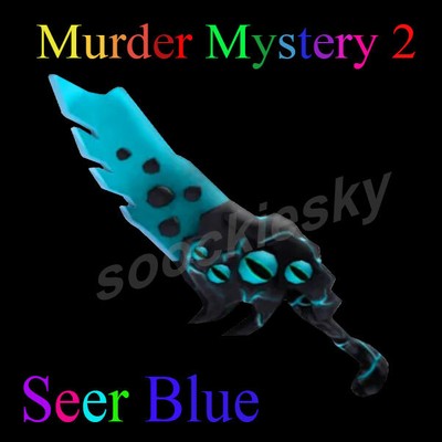 Roblox MM2 Seer Blue Knife Murder Mystery 2 Schusswaffe Godly Waffe ...