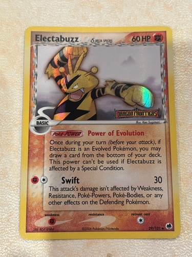 Pokémon TCG Electabuzz EX Dragon Frontiers 29/101 Delta Species Rare Holo Foil C | eBay