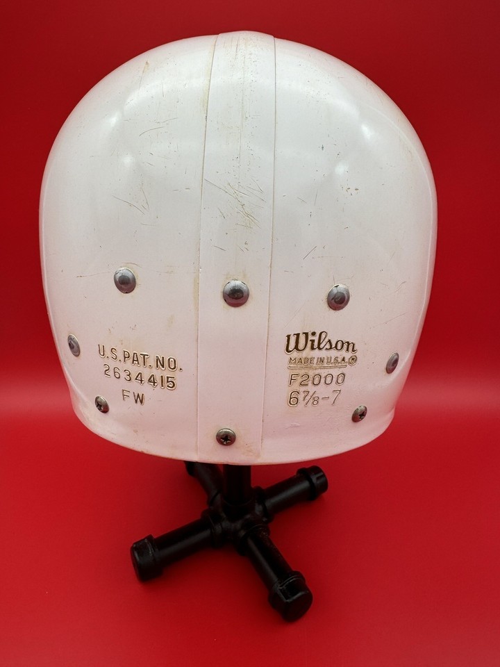 Vintage Used Wilson F2000 White Football Game Helmet 6 7/8-7 | eBay