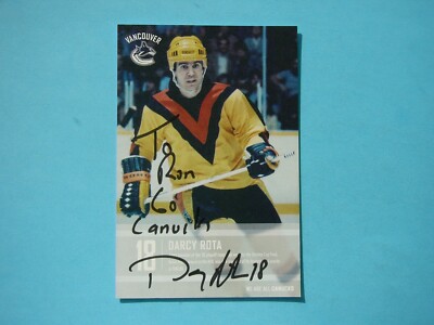 2010'S VANCOUVER CANUCKS RETRO HOCKEY PHOTO #18 DARCY ROTA AUTO ...