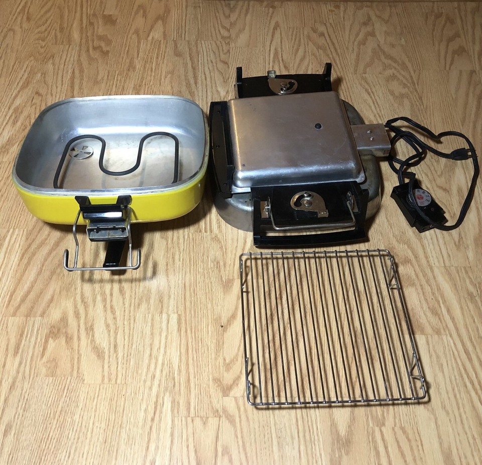 Vintage Yellow Hoover Electric Fry Pan B3009 Excellent Condition Broil ...