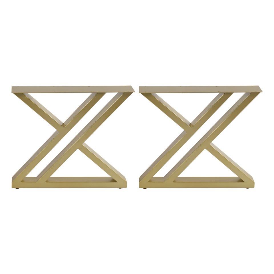 16" Set of 2 Metal Table Legs Heavy Duty Dining Coffee Table Legs Iron ...