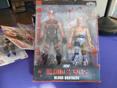 NEW AEW Blood Brothers Cody/Dustin Rhodes Ringside Exclusive Blood And ...
