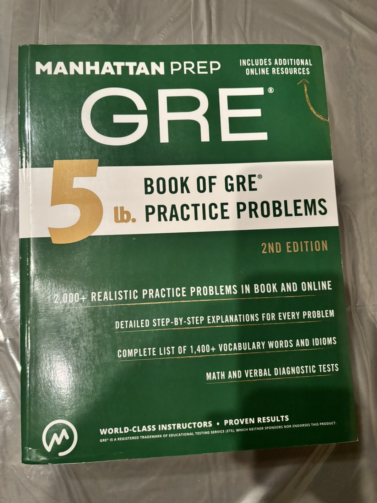 Manhattan prep GRE 5LB book of GRE practice problem 2nd edition | eBay