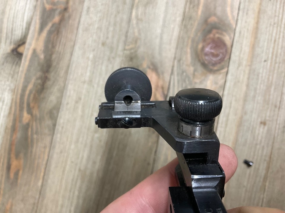 Vtg Redfield SA64 Olympic Target Rifle Peep Sight w/ Base & Aperture ...