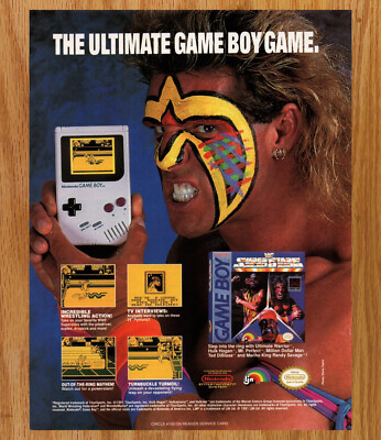 WWF Super Stars Ultimate Warrior GB - Video Game Print Ads Poster Promo ...