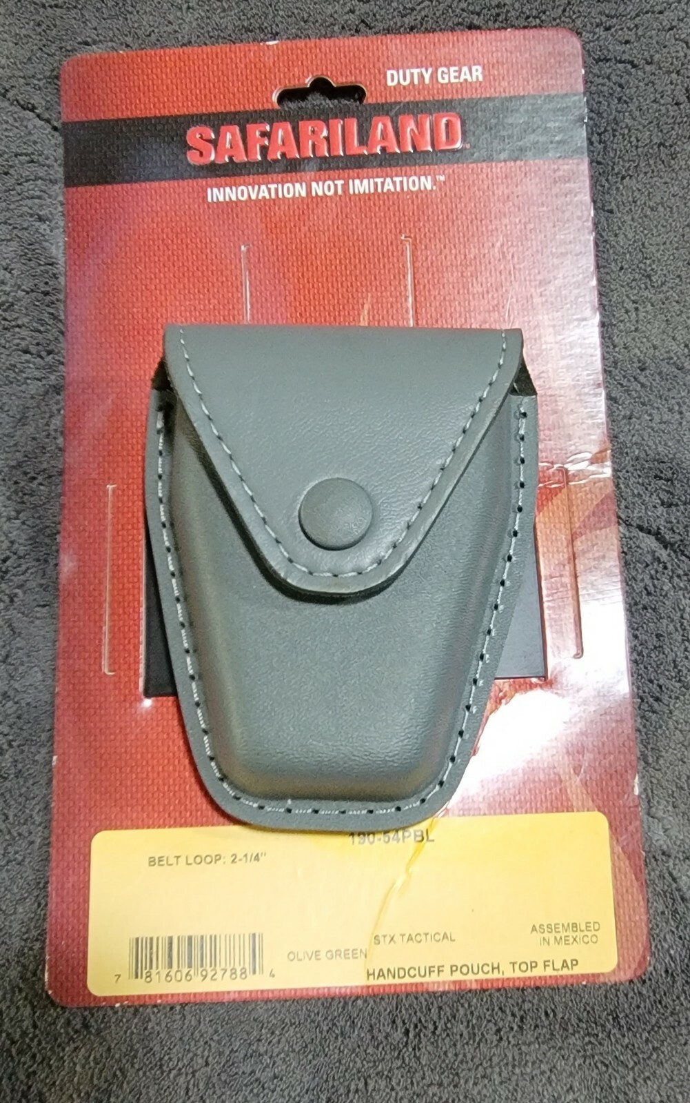 Safariland 190-54PBL Olive Green Tactical Snap Flap Hinged Handcuff ...