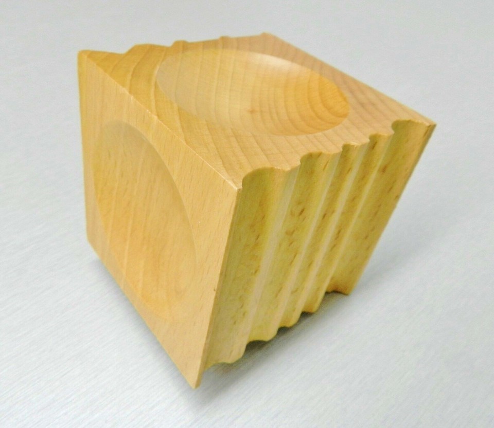 Wood Forming Block Grooved Channels 4 Dapping Spheres Wooden Cube ...