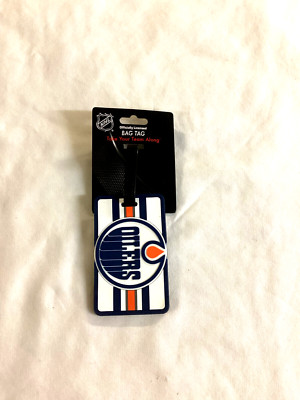 NHL Official Edmonton Oilers Luggage Tag Travel Bag ID Golf Tag ...