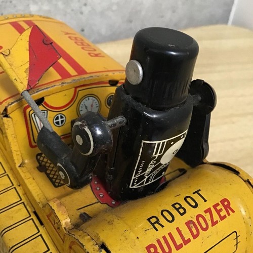 1958 Marusan Robby Robot Bulldozer Tin Toy Friction SAN RARE JAPAN | eBay