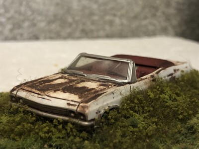 1:64 1965 Chevy Impala SS Convertible Weathered Field Find Diorama ...