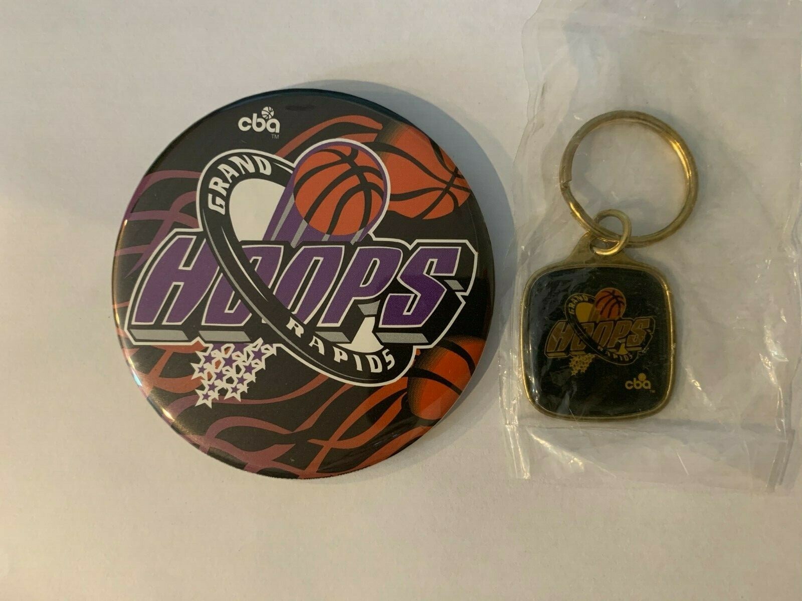 Circa 1980s Grand Rapids Hoops Pin / Pinback & Keychain CBA | eBay