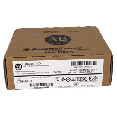 NEW Factory Sealed AB 1769-ECR/A Compact I/O Right End Cap/TERMINATOR ...