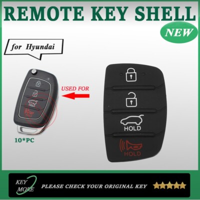 10* Car Remote Fob Case Insert Rubber Pad Keypad Replacement for ...
