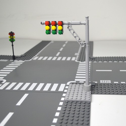 CROSS ROAD for LEGO Base Plate Board Junction For Toy Cars Roads LEGO ...